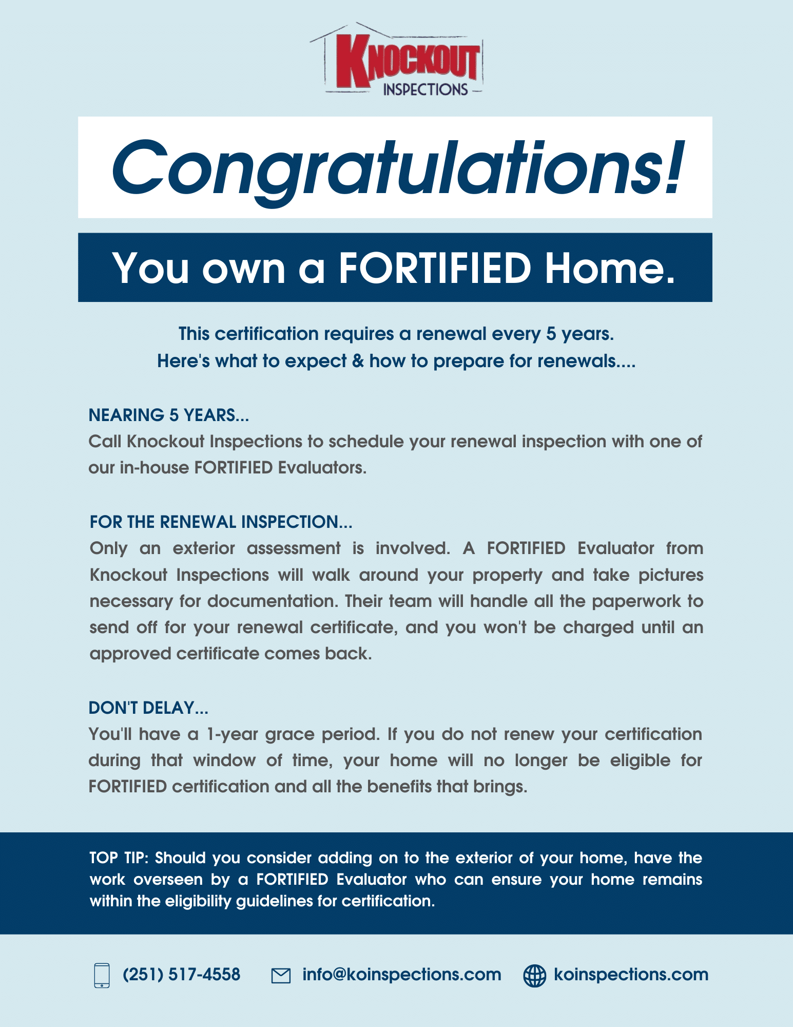 FORTIFIED Resources - Knockout Home Inspections